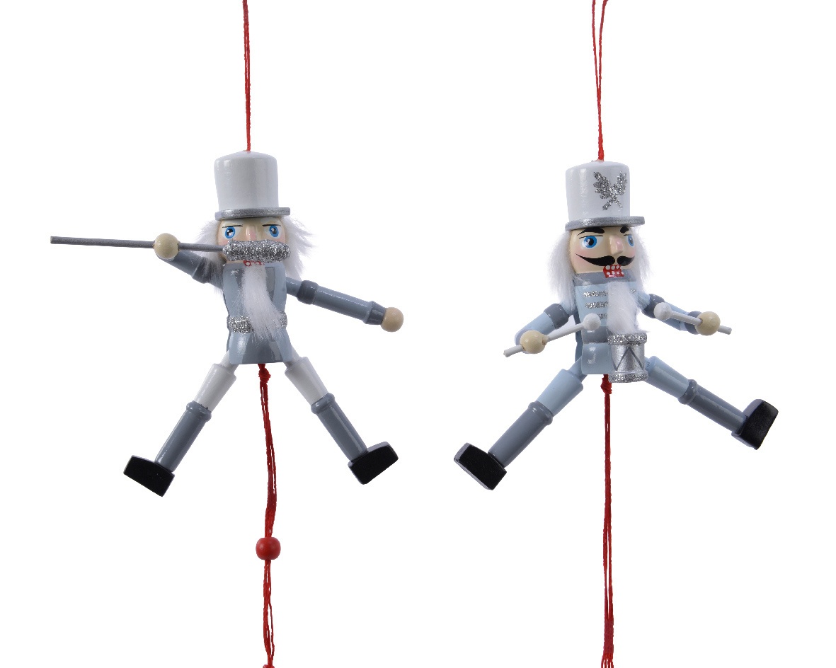 Zawieszka dziadek do orzechów drewniana szara ruchoma (551446) -30% ...